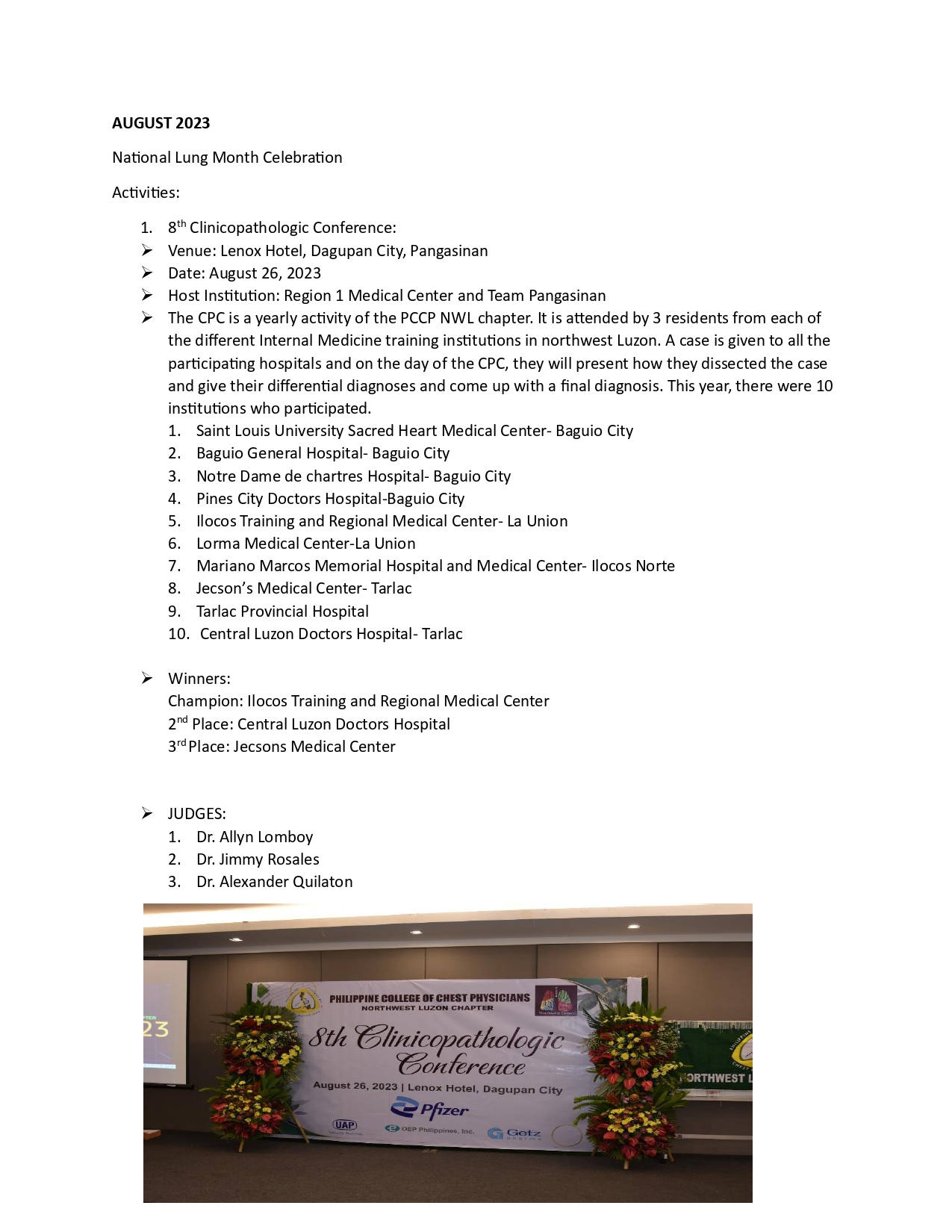 NorthWest Luzon Chapter